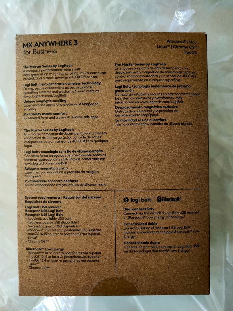 Logitech MX Anywhere 3 for BUSINESS wireless mouse with USB LOGI BOLT ...