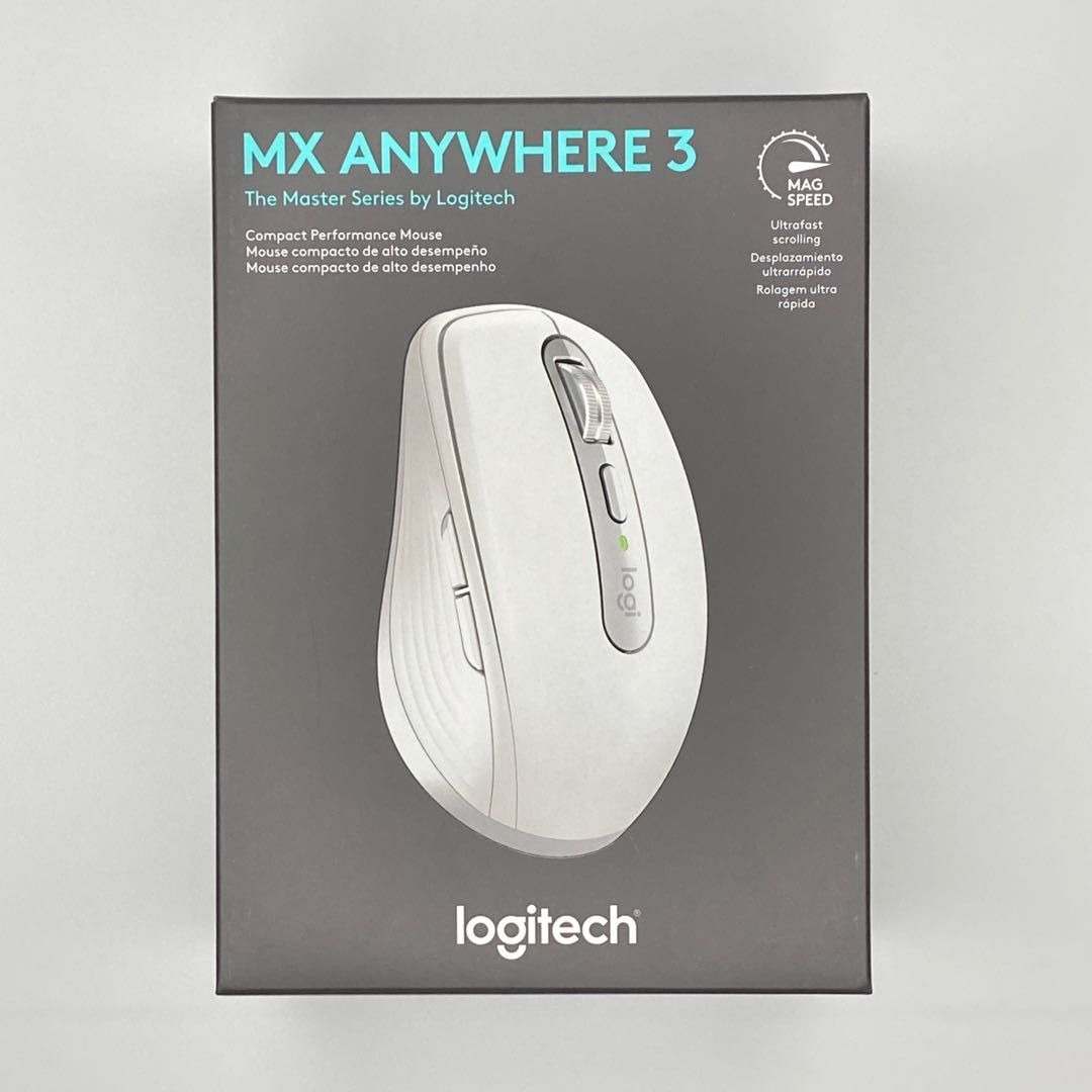 Logitech MX Anywhere 3 WHITE wireless mouse box set with USB LOGI ...