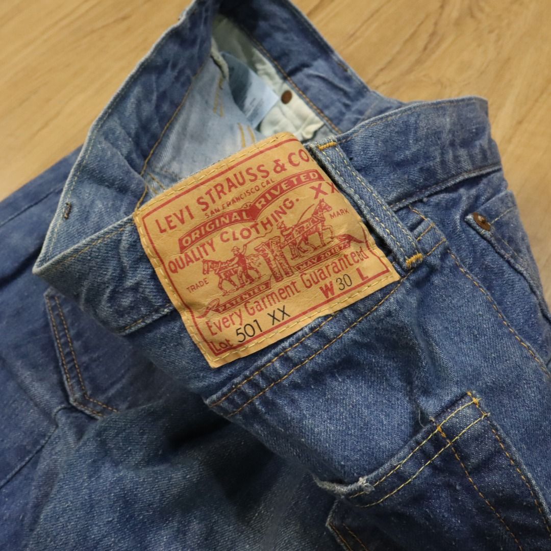 LVC Levi's 501XX 1955 50s Model Selvedge Big E Loose Straight Repro ...