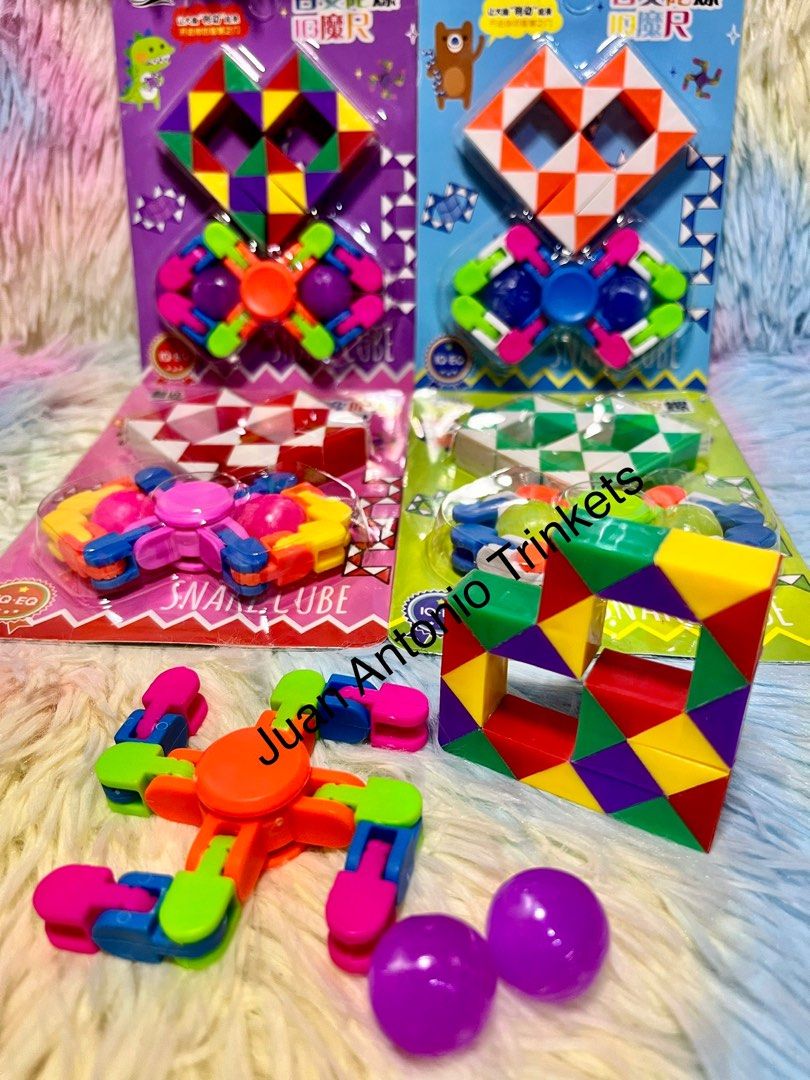 Magic Cubes Snake and Spinner Toy Set on Carousell
