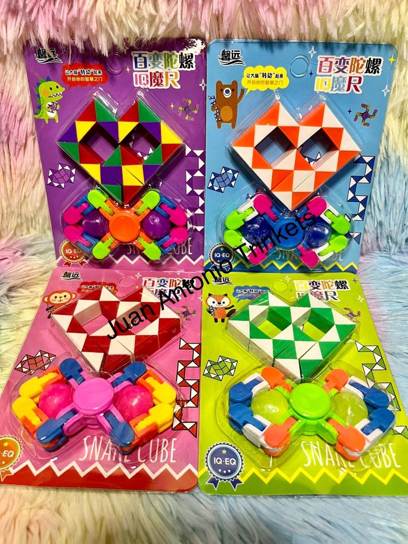 Magic Cubes Snake and Spinner Toy Set on Carousell