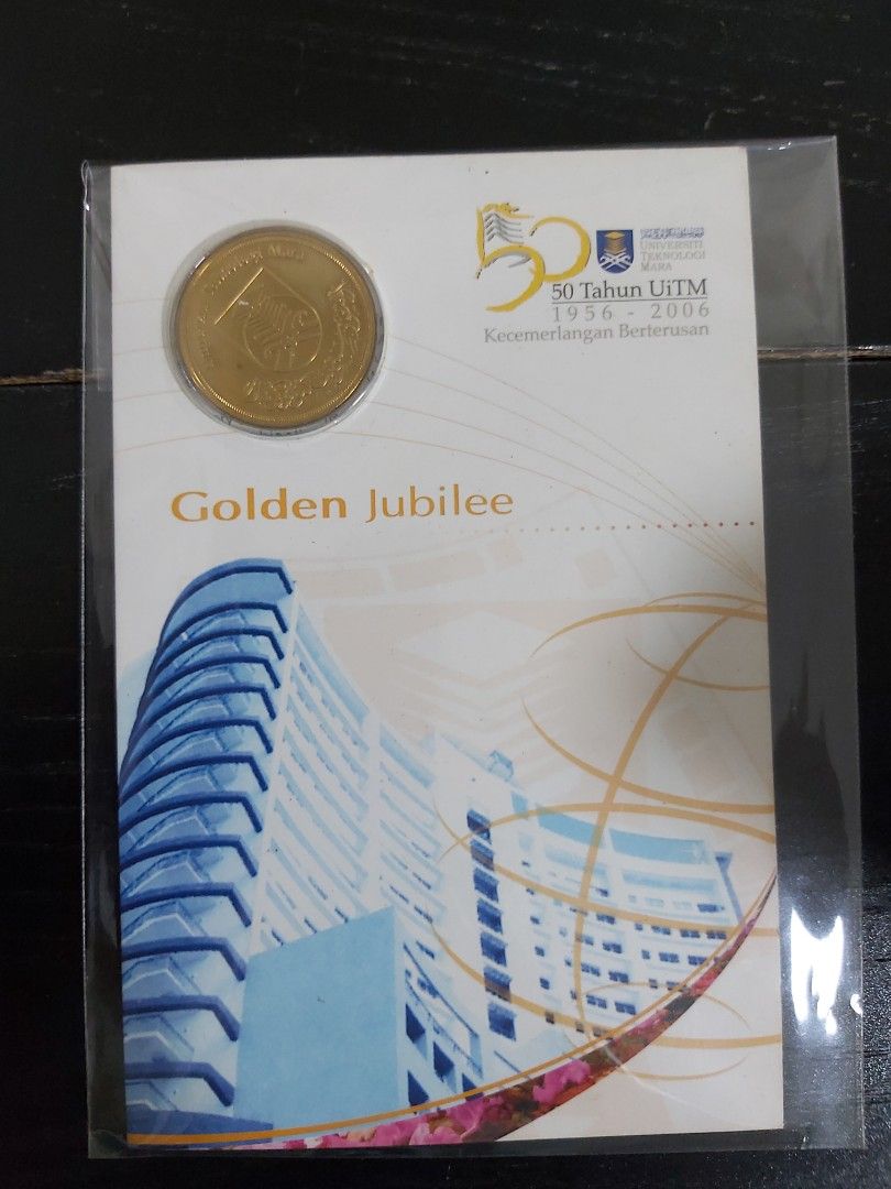 Malaysia UITM 50yeqrs anniversary commemorative coin card, Hobbies ...
