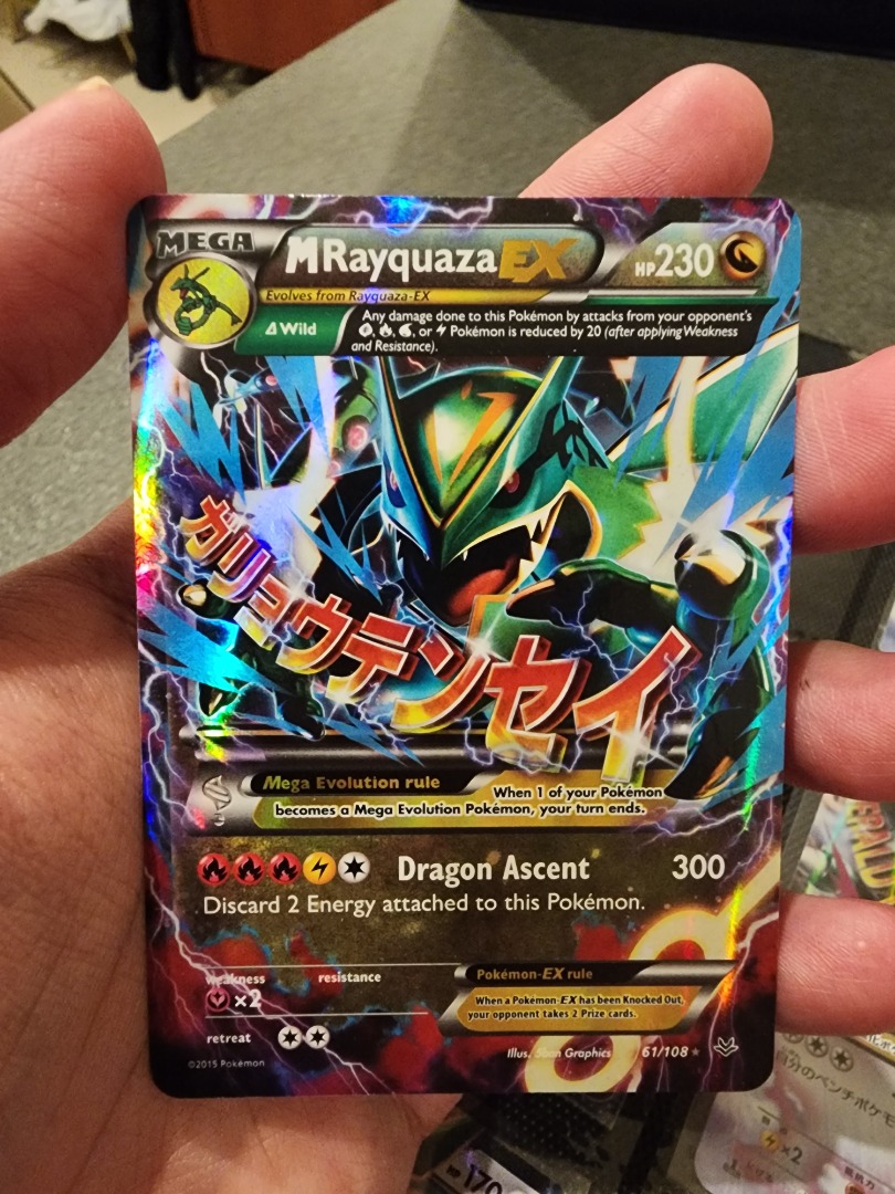 Mega Rayquaza EX, Hobbies & Toys, Toys & Games on Carousell