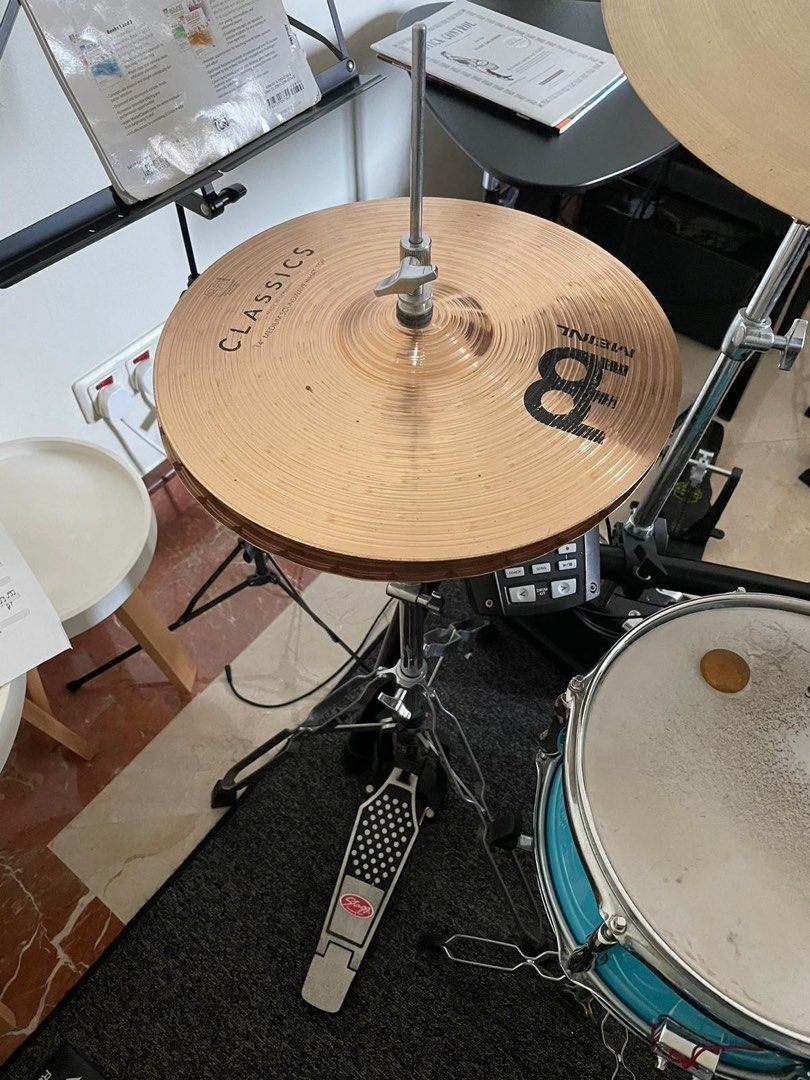 Meinl High hats for drum set with stand included, Hobbies & Toys, Music ...
