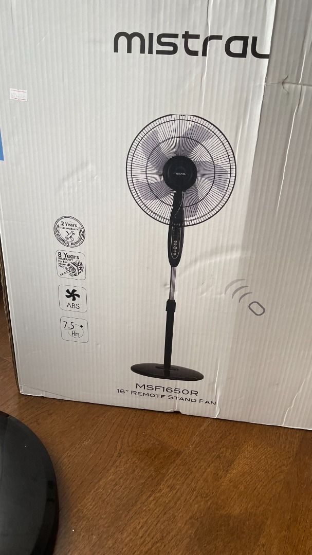 Mistral [MSF1650R] 16" Stand Fan with Remote Control, Furniture & Home ...