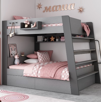 Modern minimalist upper and lower two-story multi-functional ...