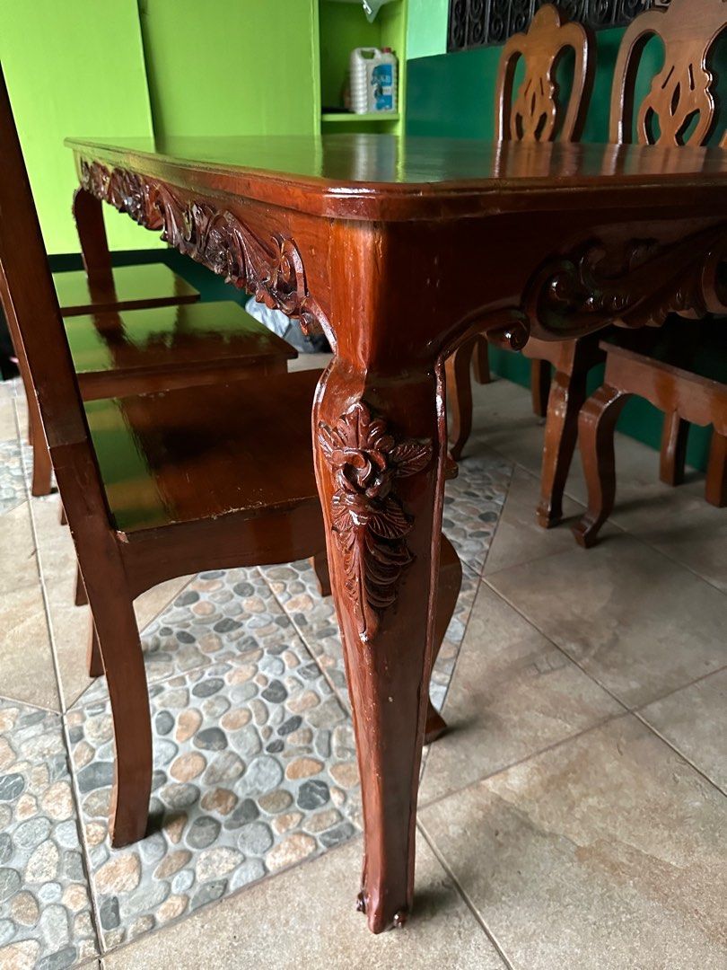 Rush! Narra 6 Seater Dining Set, Furniture & Home Living, Furniture ...