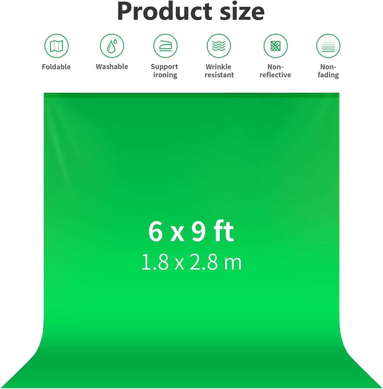 Neewer 6x9 feet/1.8x2.8 meters Photo Studio 100 Percent Pure Polyester ...