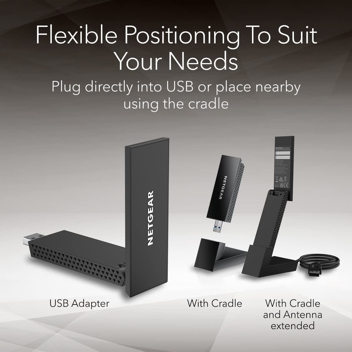 NETGEAR Nighthawk WiFi 6E USB 3.0 Adapter (A8000) | AXE3000 Tri-Band ...