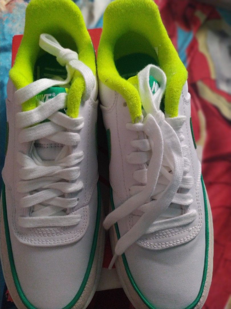 Nike courts vision White canvas original, Fesyen Wanita, Sepatu di ...