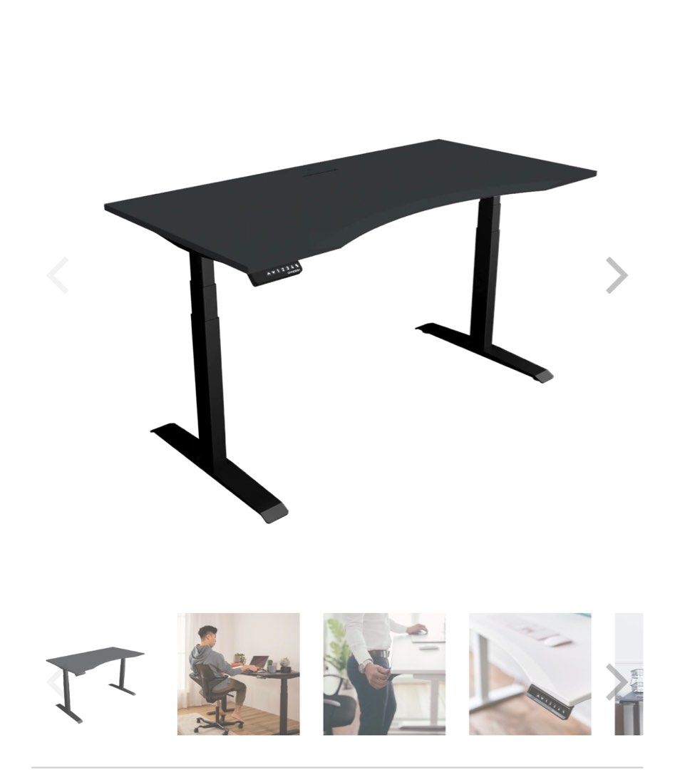 Omnidesk Pro Ergo Curve 153cm Black (including delivery and assembly ...