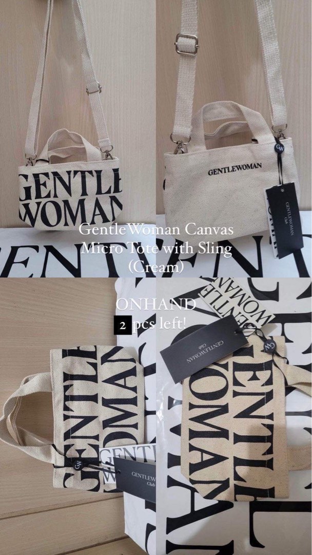 ONHAND ORIGINAL GENTLEWOMAN MICRO CANVAS CREAM on Carousell