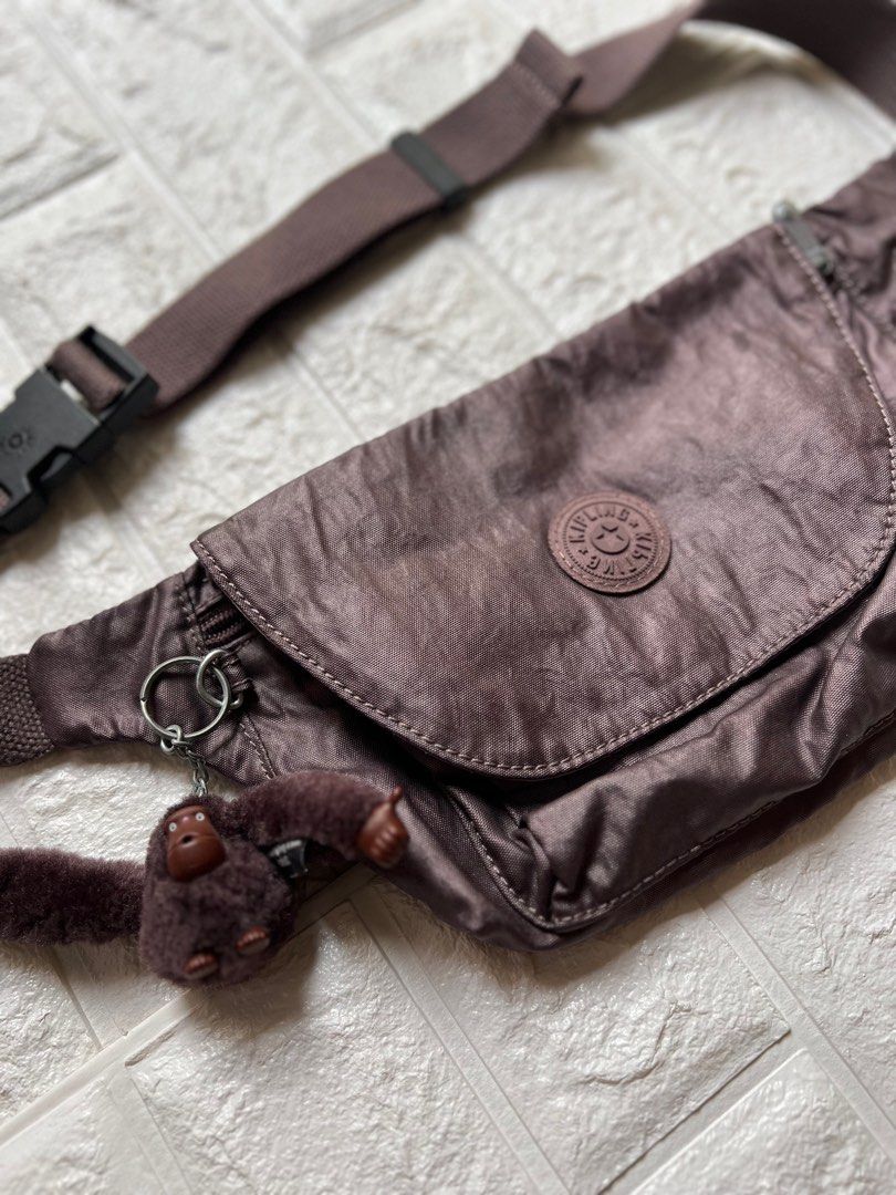 Original Kipling Arvin Metallic Purple Bum Bag, Women's Fashion, Bags ...