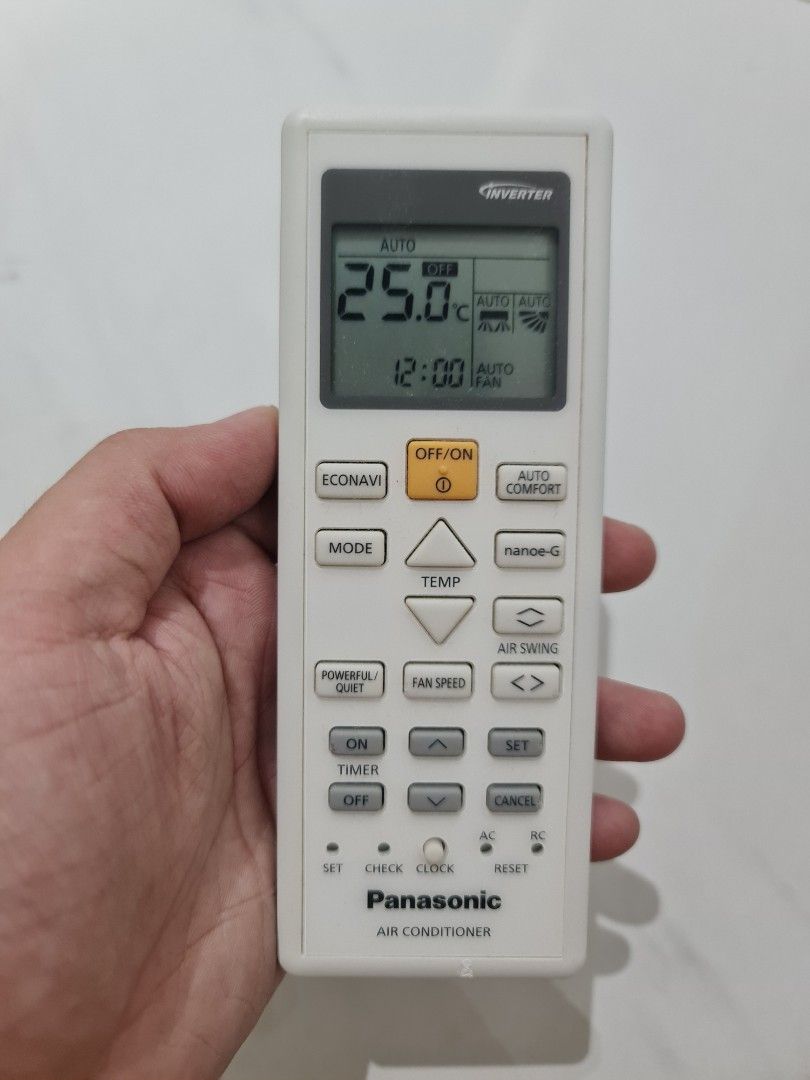 Original Panasonic aircon remote 12650, TV & Home Appliances, Air ...