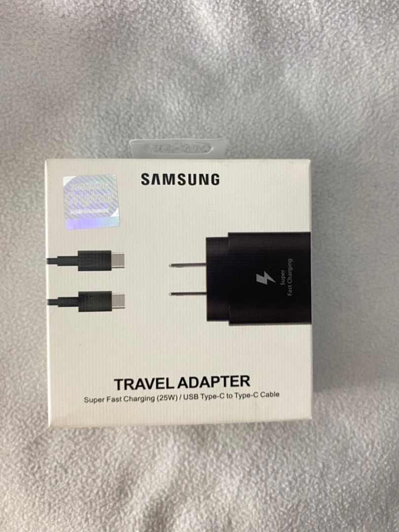 ORIGINAL SAMSUNG 25W adapter and TYPE C to TYPE C super fast charging ...