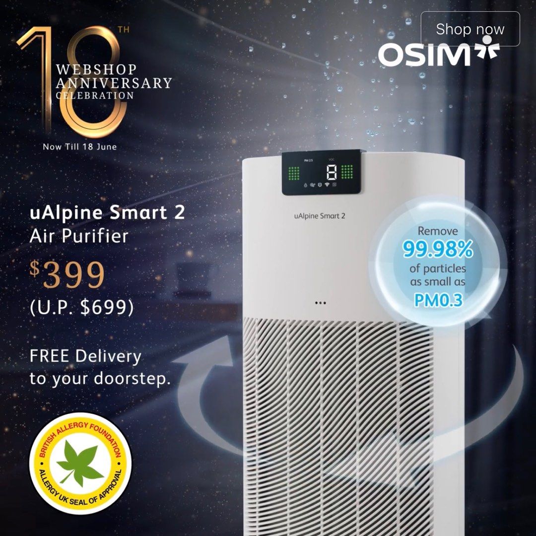 OSIM uAlpine Smart 2, TV & Home Appliances, Air Purifiers ...