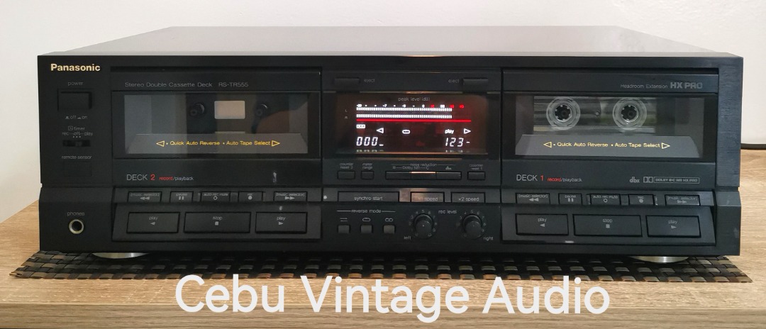 PANASONIC DOUBLE CASSETTE DECK RS-TR555 (1989), Audio, Soundbars ...