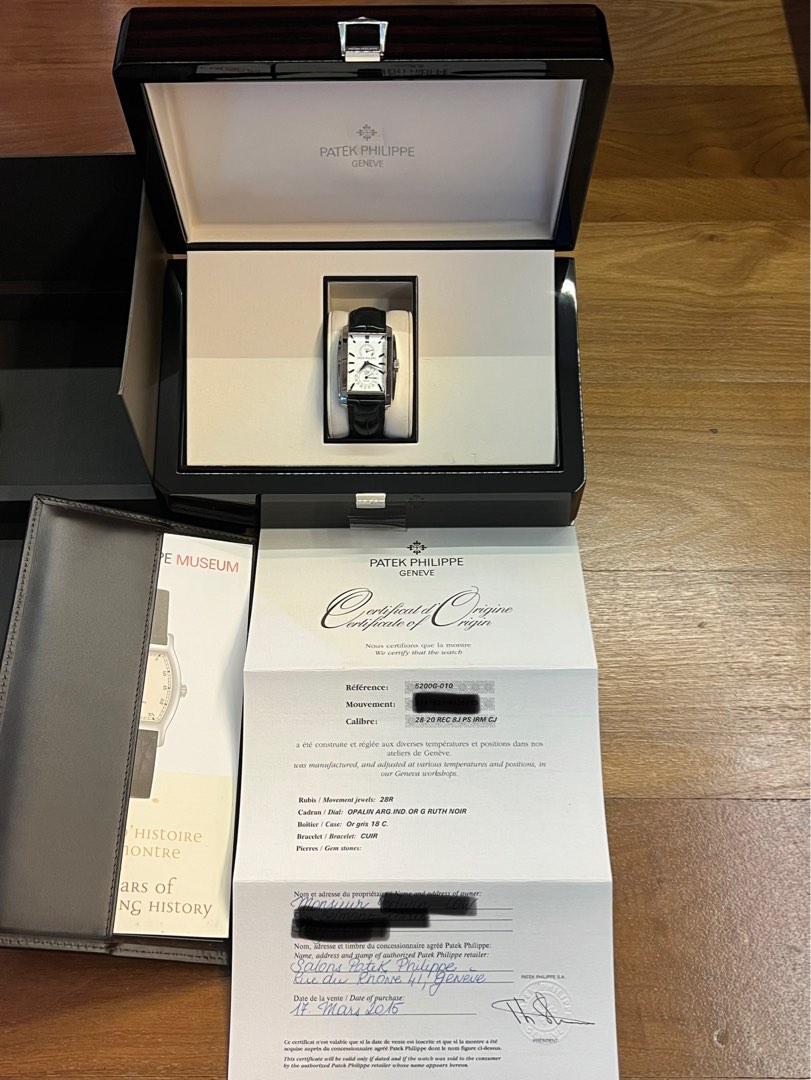 Patek Philippe 5200G Gondolo 8 Days White Gold, Luxury, Watches on ...