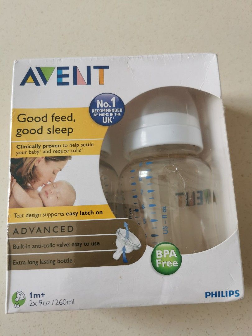 Philips Avent Milk Bottle 260ml Advanced, Babies & Kids, Nursing ...
