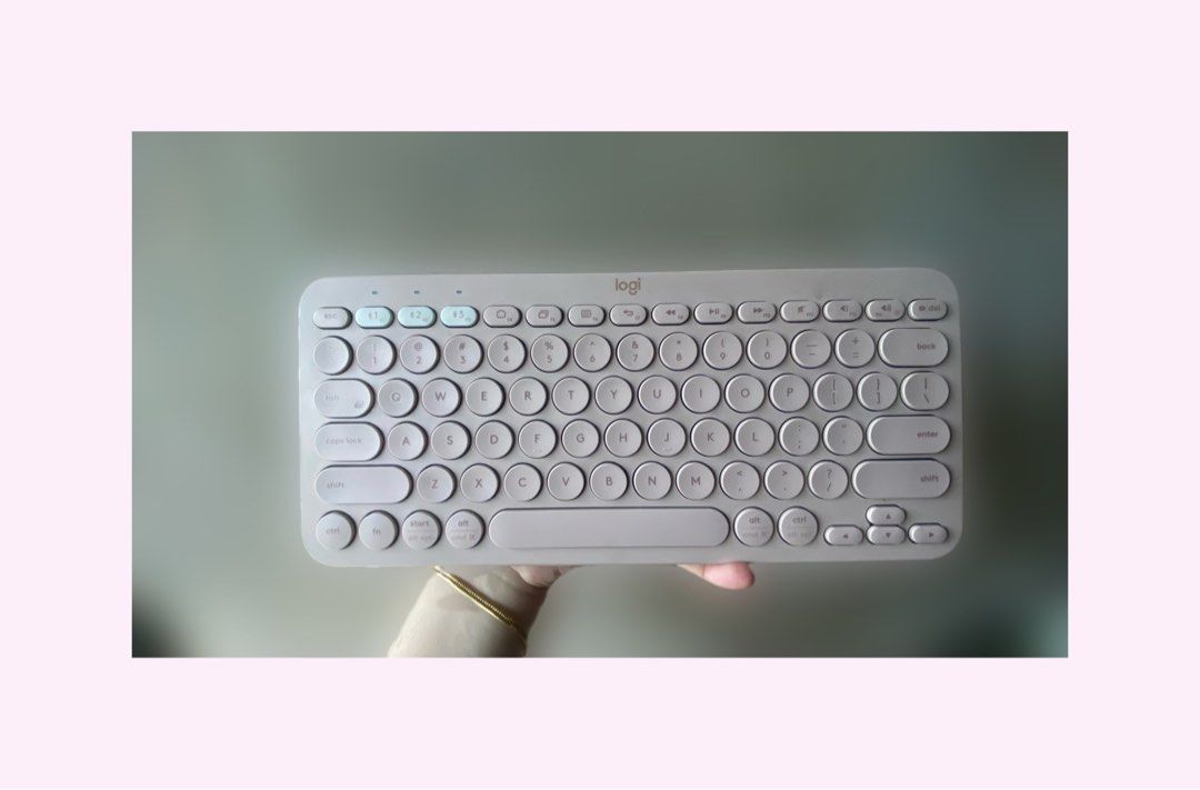 Pink Logitech K380 and Pebble M350 Mouse on Carousell