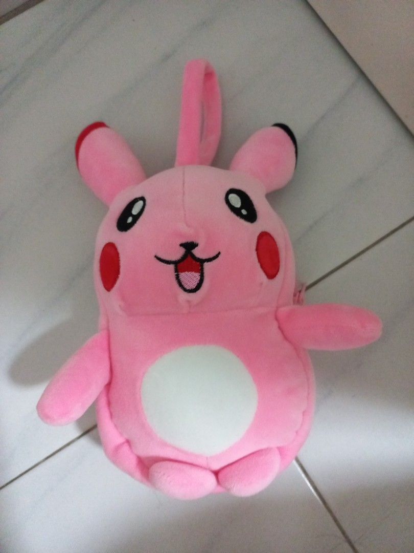 Pink pikachu bag, Hobbies & Toys, Toys & Games on Carousell