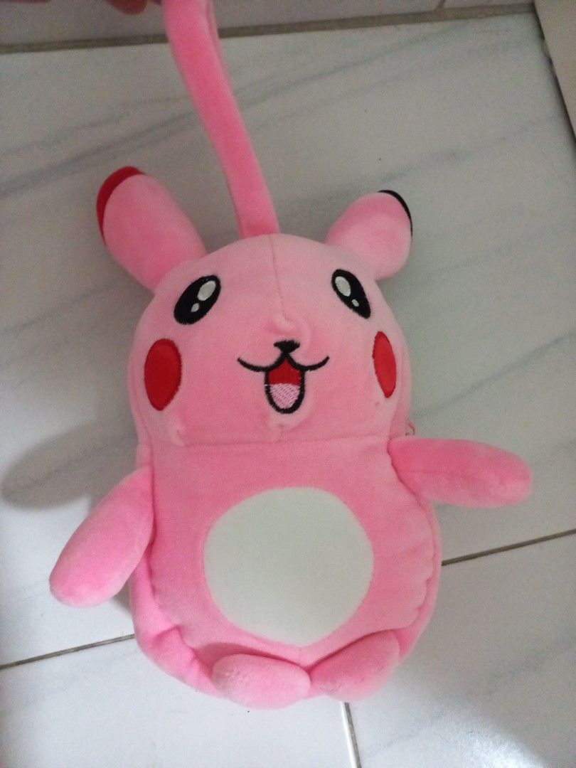 Pink pikachu bag, Hobbies & Toys, Toys & Games on Carousell