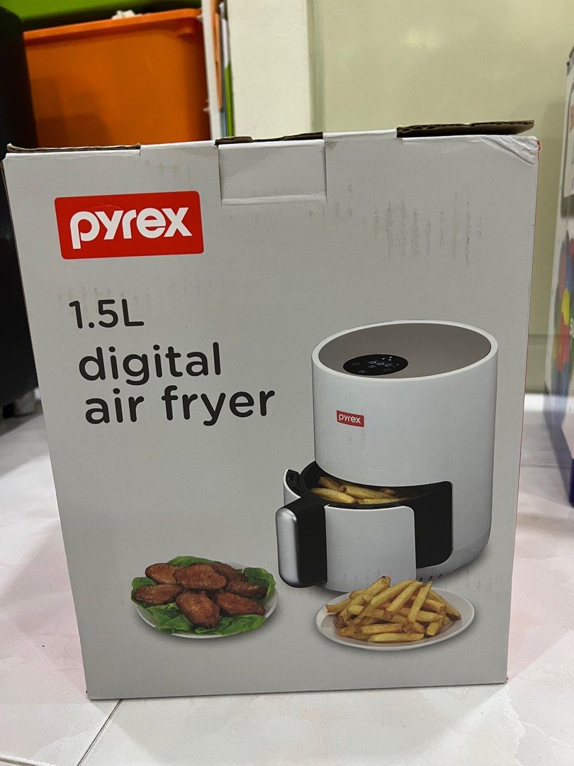 Pyrex - 1.5L digital air fryer, TV & Home Appliances, Kitchen Appliances, Fryers on Carousell