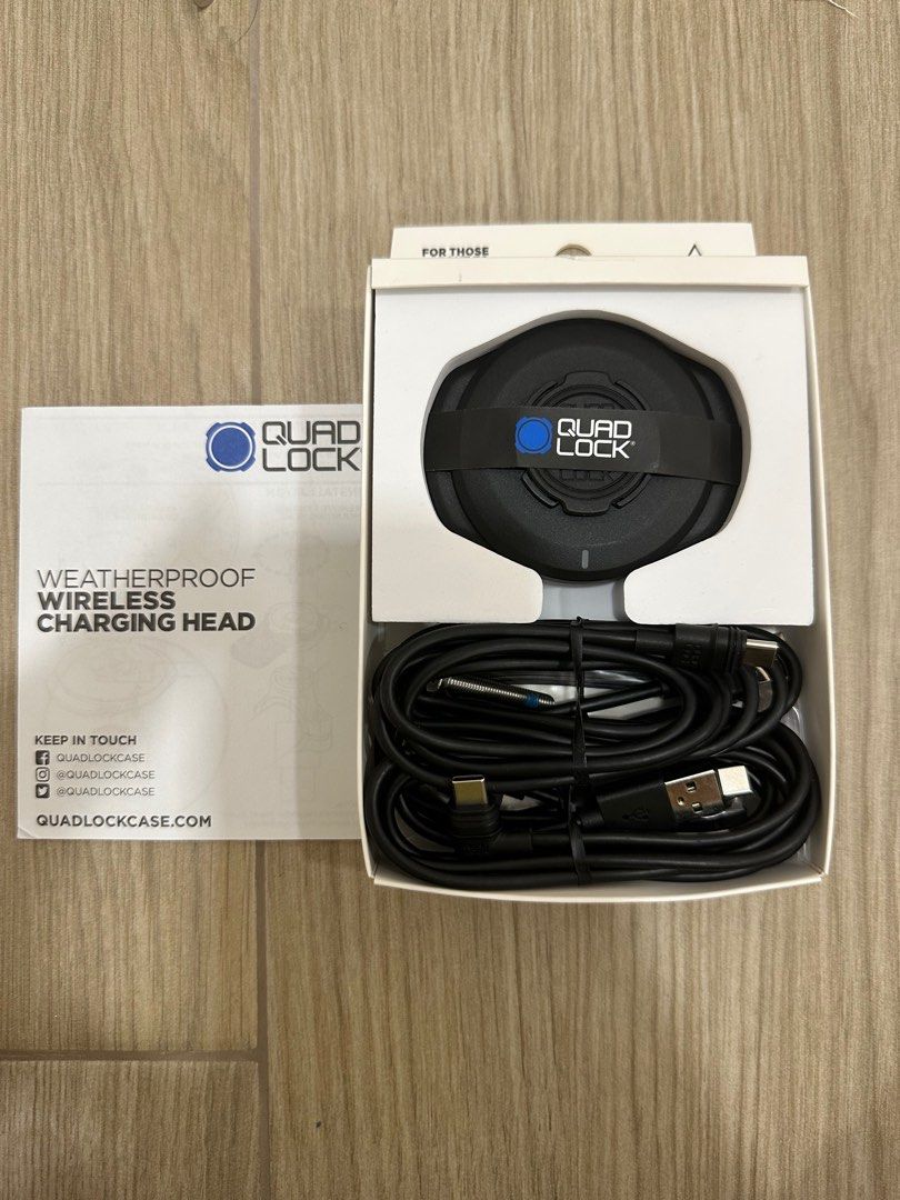 Quad Lock Weatherproof Wireless Charger, Motorcycles, Motorcycle ...
