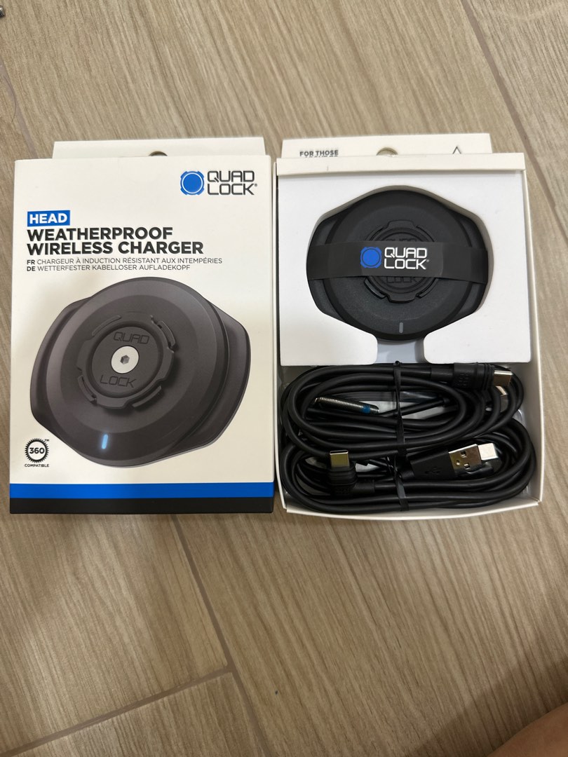 Quad Lock Weatherproof Wireless Charger, Motorcycles, Motorcycle ...