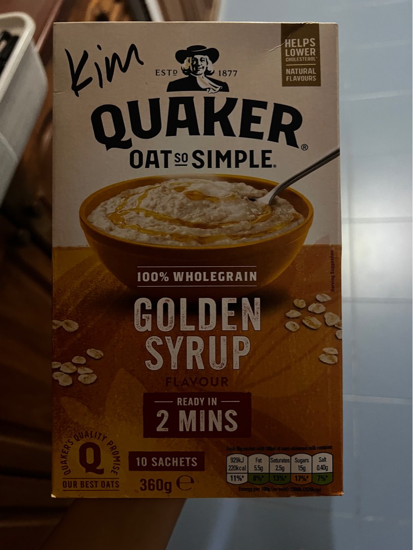 Quaker Oat Golden Syrup, Food & Drinks, Packaged & Instant Food on ...