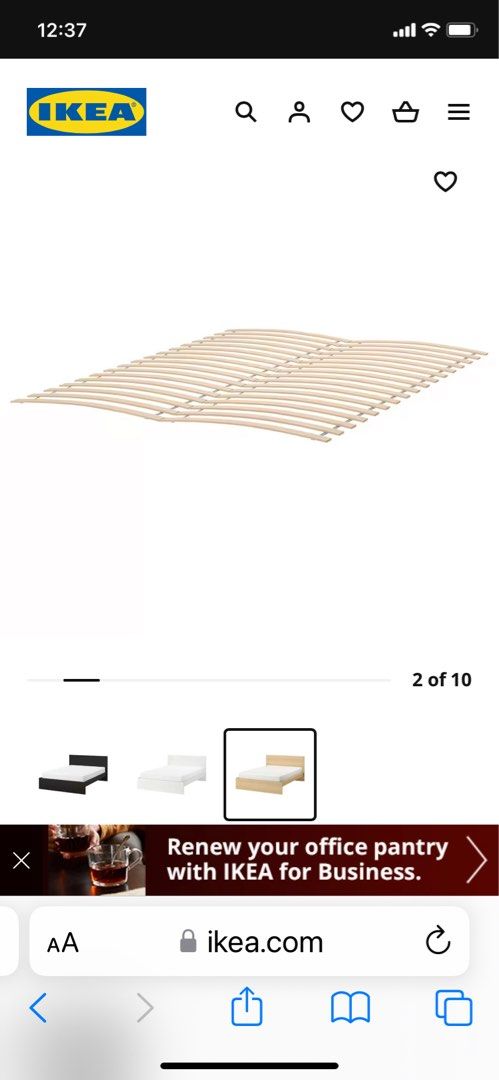 Queen sized Malm Ikea bed frame and mattress, Furniture & Home Living, Furniture, Bed Frames ...
