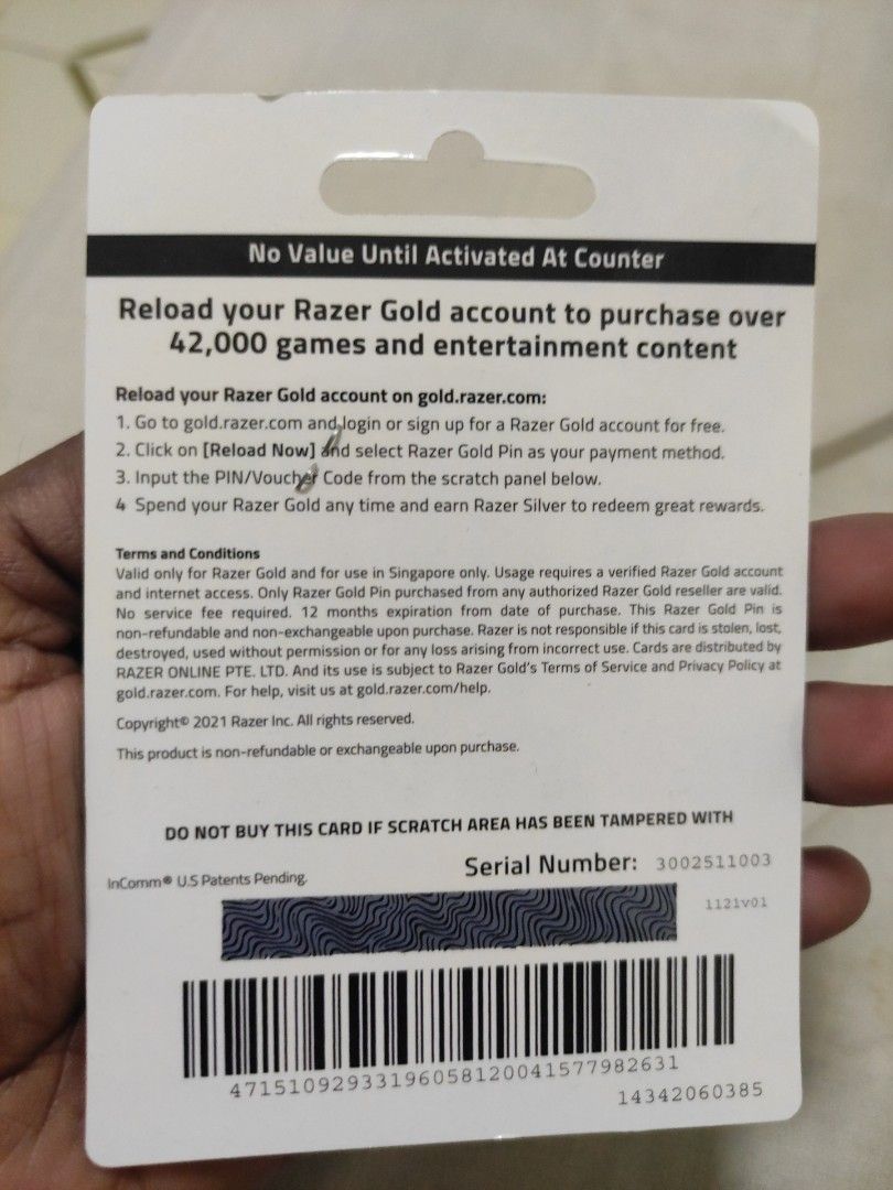 Razor gold card new price negotiable, Video Gaming, Gaming Accessories, Game Gift Cards ...