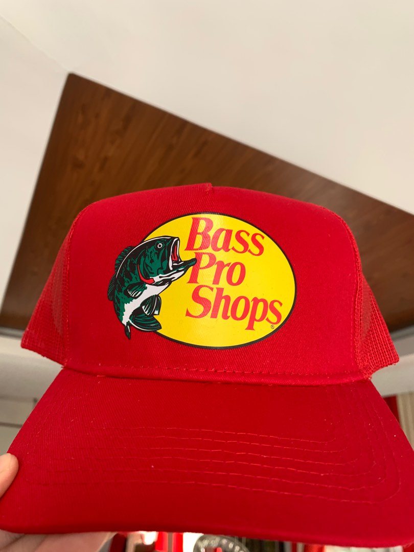 Red Bass Pro Shops Mesh Trucker Cap, Men's Fashion, Watches ...