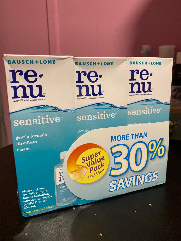 Re-nu Sensitive Contact Lens solution, Beauty & Personal Care, Vision ...