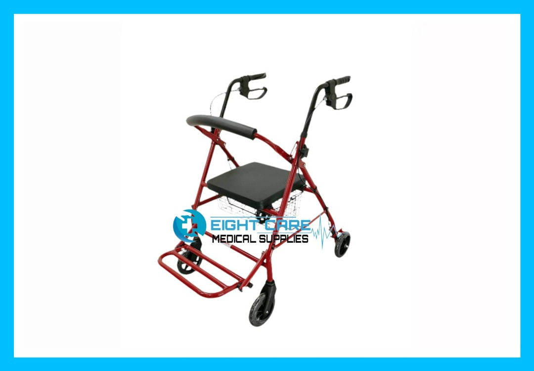 ROLLATOR WITH FOOT REST I ROLLATOR WALKER I ADJUSTABLE, Health ...