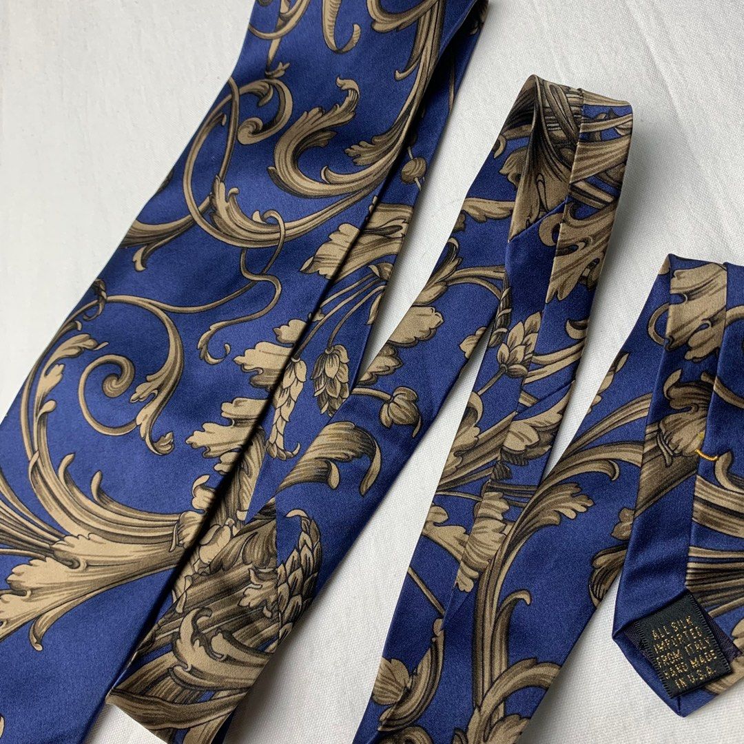 Royal Blue Gold Necktie on Carousell