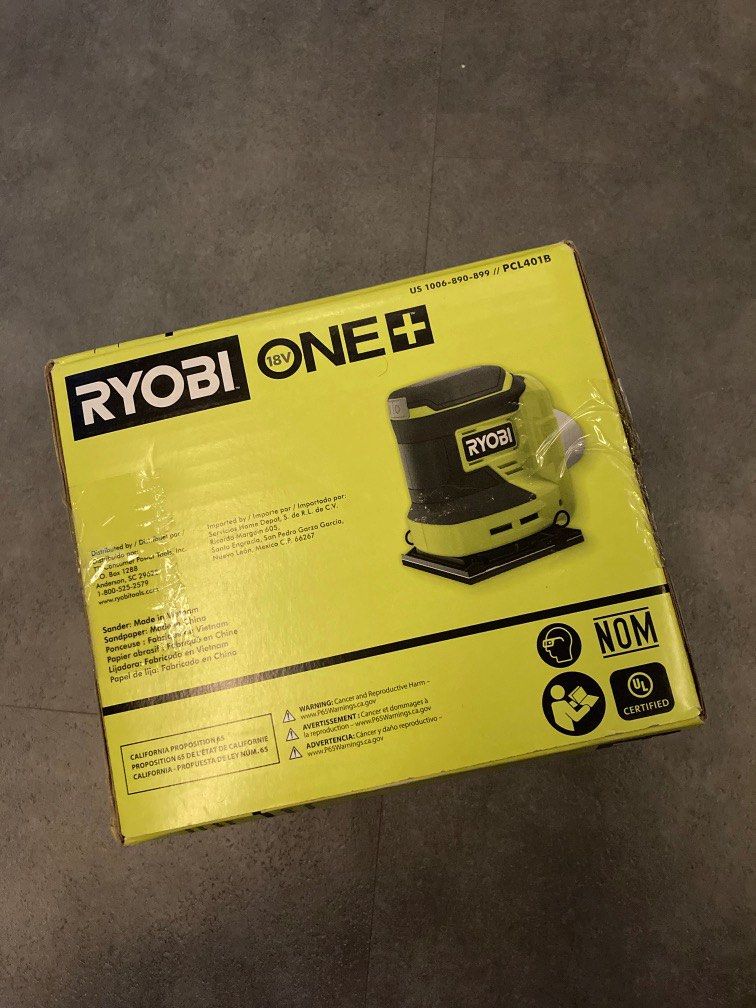 RYOBI 18V 1/4 SHEET SANDER (tool only), Furniture & Home Living, Home ...