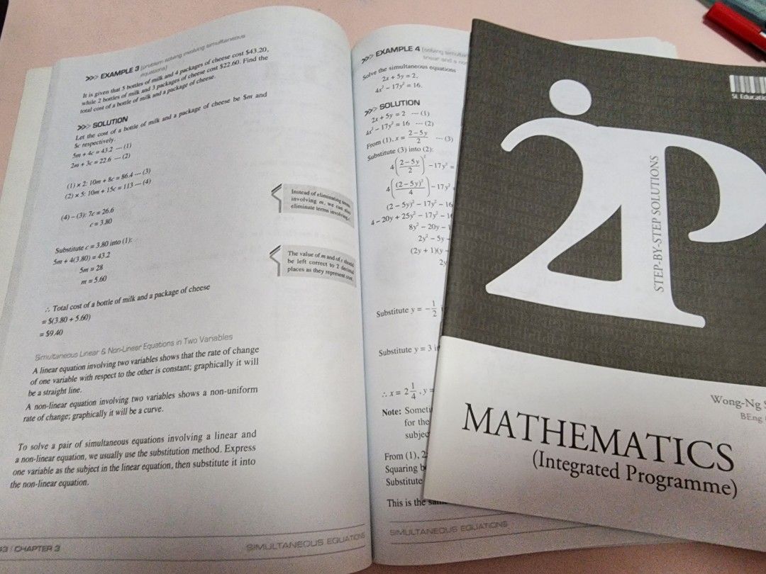 Secondary two mathematics workbook, Hobbies & Toys, Books & Magazines ...