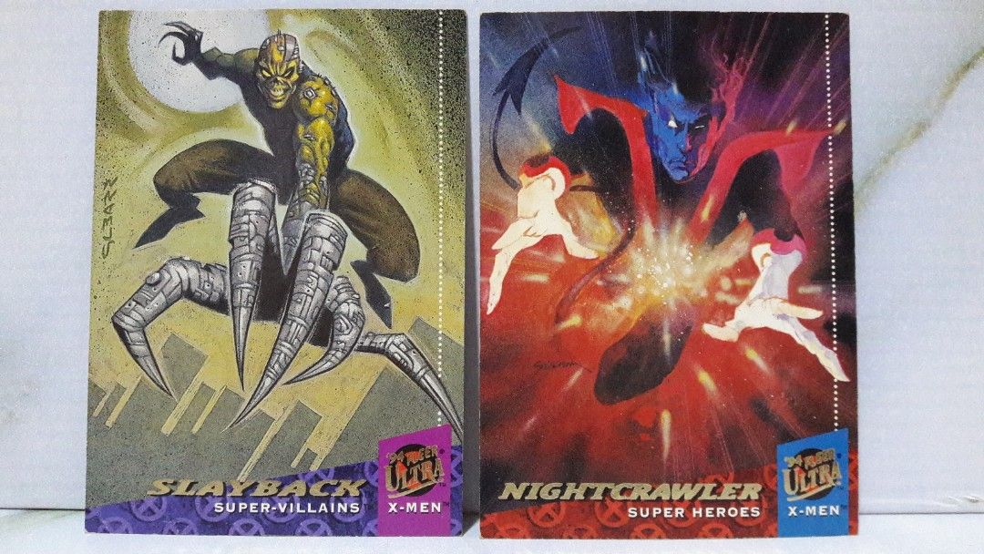 (SET OF 2) MARVEL COMICS CARD MUTANT POWER PROFILE NIGHTCRAWLER DAN ...