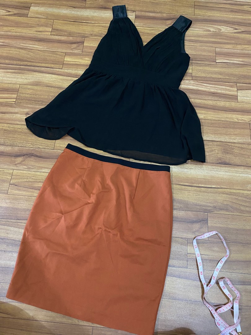 set top hitam rok coklat, Fesyen Wanita, Pakaian Wanita, Atasan di ...