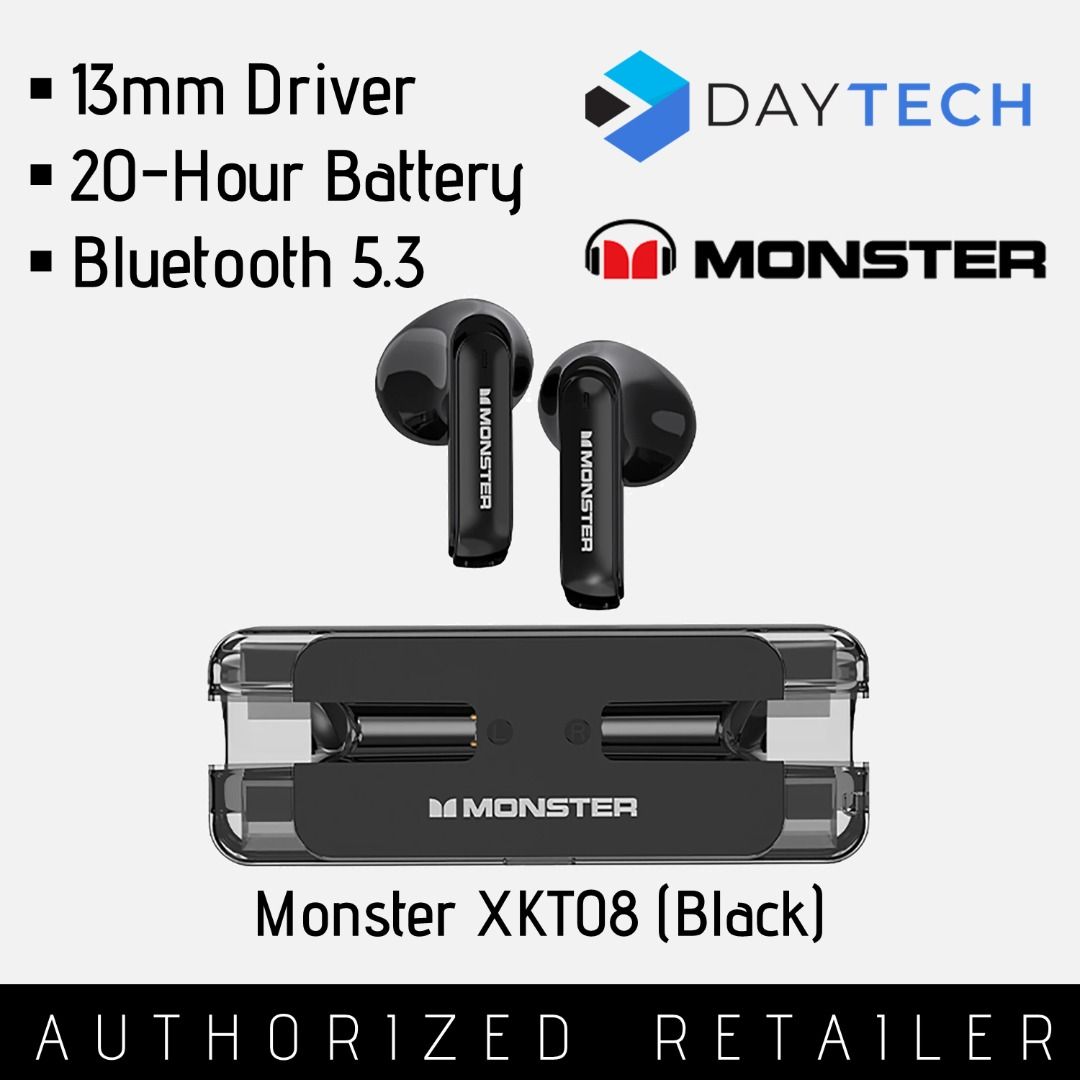 [SG Stock] MONSTER XKT08 Bluetooth Earphone | True Wireless Gaming ...