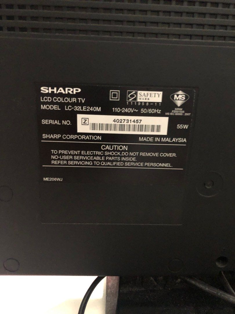 Sharp LC-32LE240M, TV & Home Appliances, TV & Entertainment, TV on ...