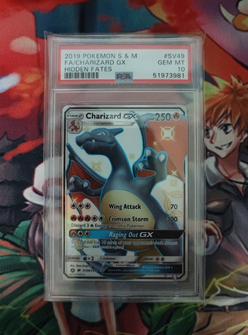 Shiny Charizard GX Psa 10 Hidden Fates Pokemon Sun and Moon ptcg ...