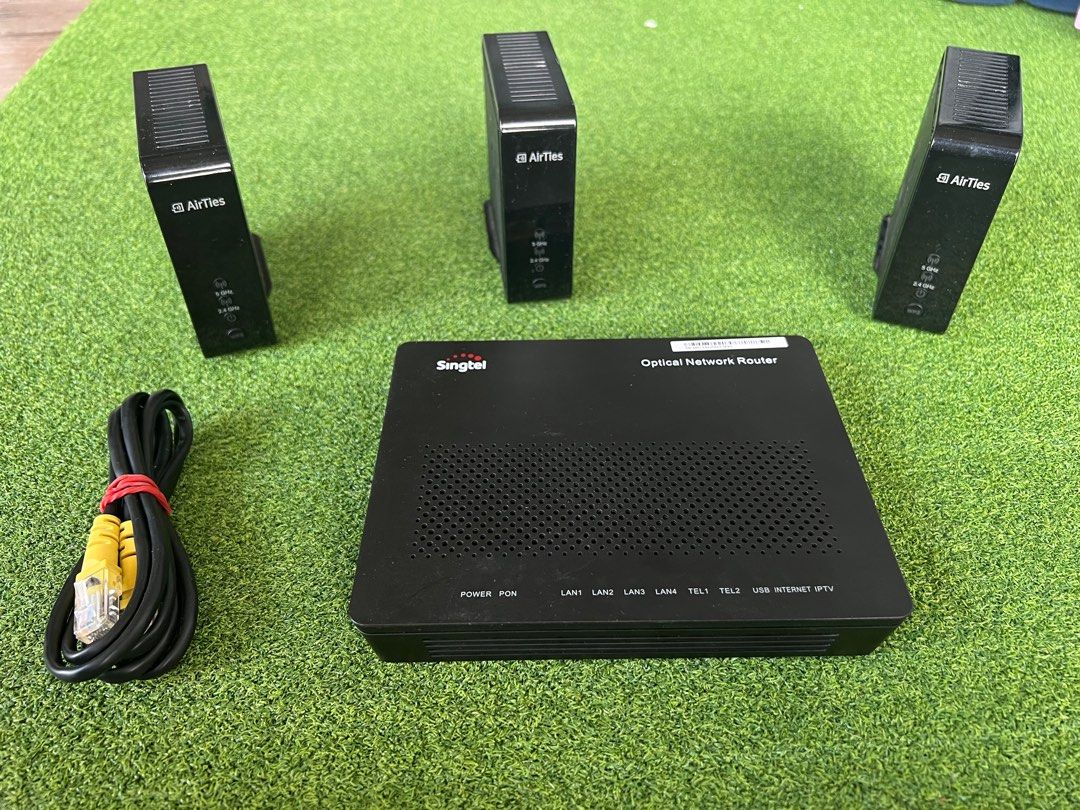 Singtel Fibre Router + Mesh Router, Computers & Tech, Parts ...