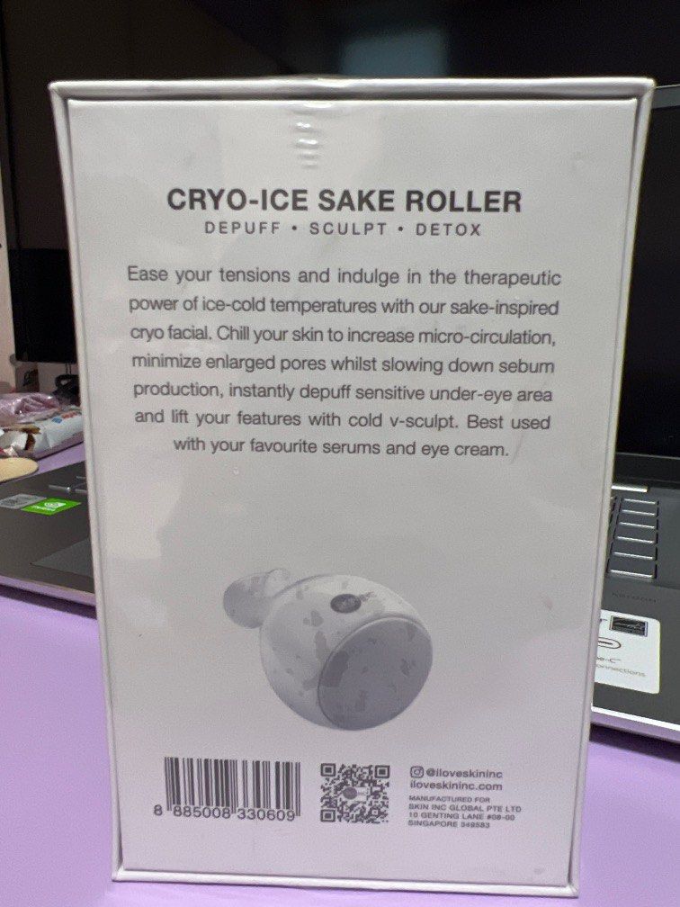 Skin Inc CRYO-ICE SAKE ROLLER, Beauty & Personal Care, Face, Face Care ...