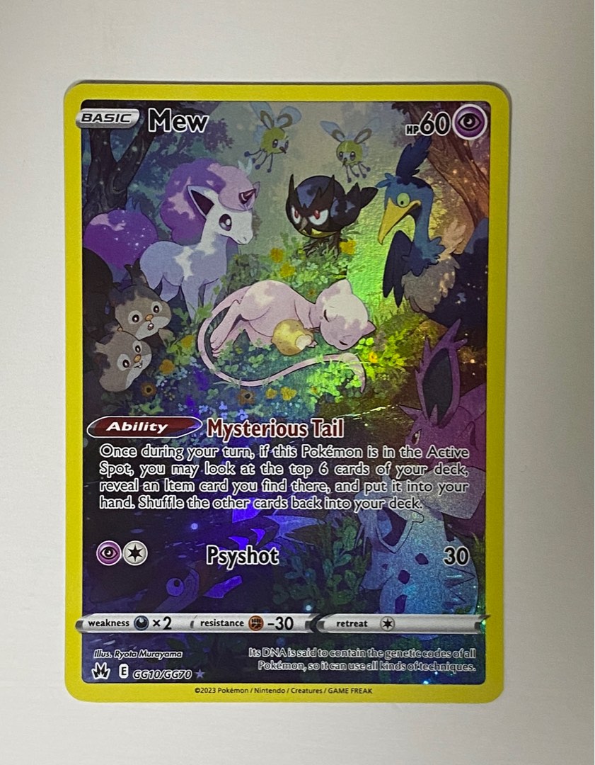 Pokemon Sleeping Mew GG (Crown Zenith), Hobbies & Toys, Toys & Games on ...