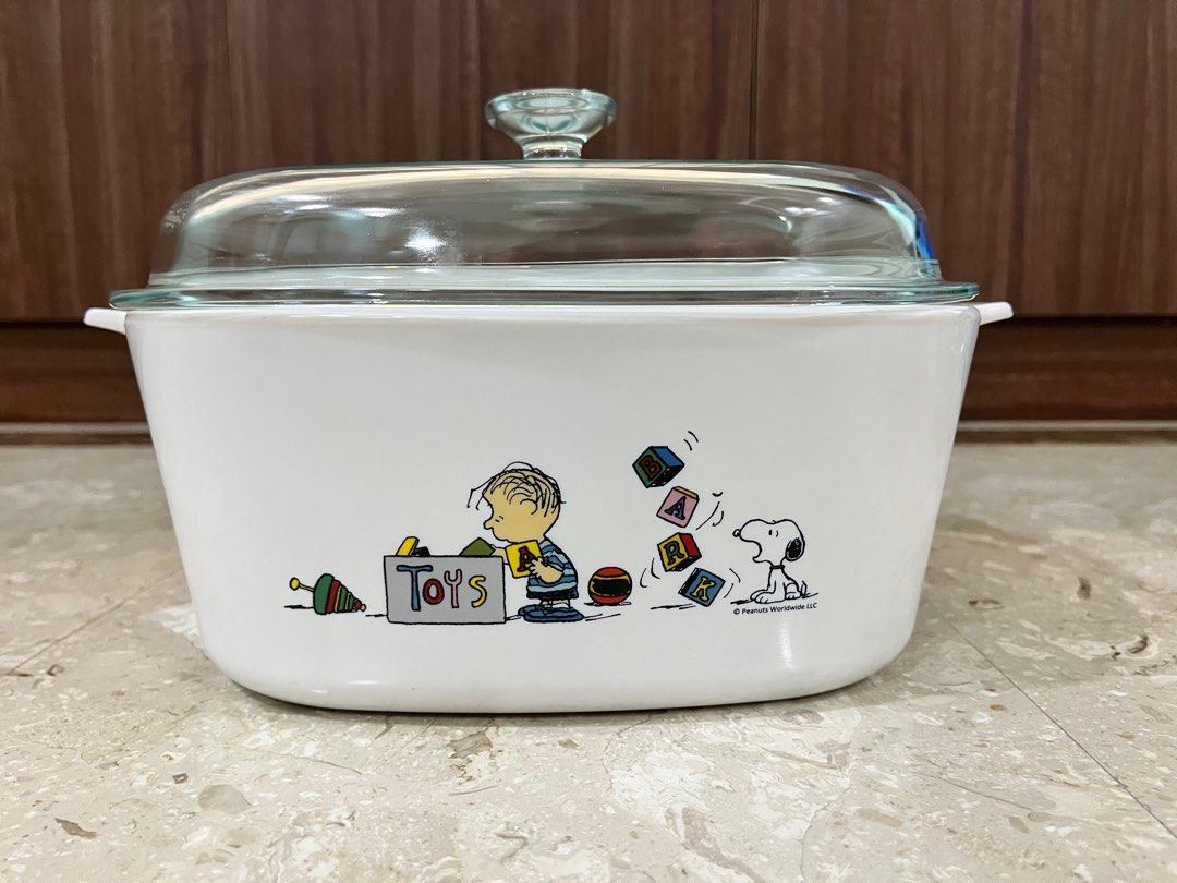 Snoopy Corningware 5 Litre Covered Casserole, Furniture & Home Living ...