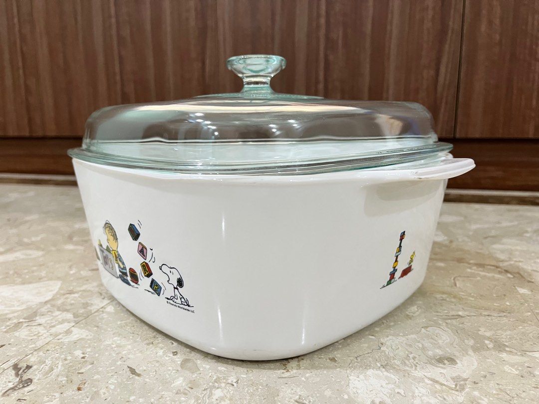 Snoopy Corningware 5 Litre Covered Casserole, Furniture & Home Living ...
