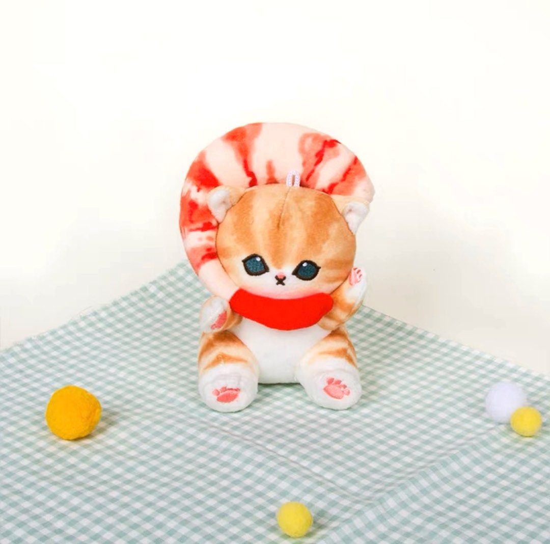 AUTHENTIC MOFUSAND PLUSH CAT & KEYCHAIN KITTEN SHARK / EBI SHRIMP , Hobbies & Toys, Toys & Games ...