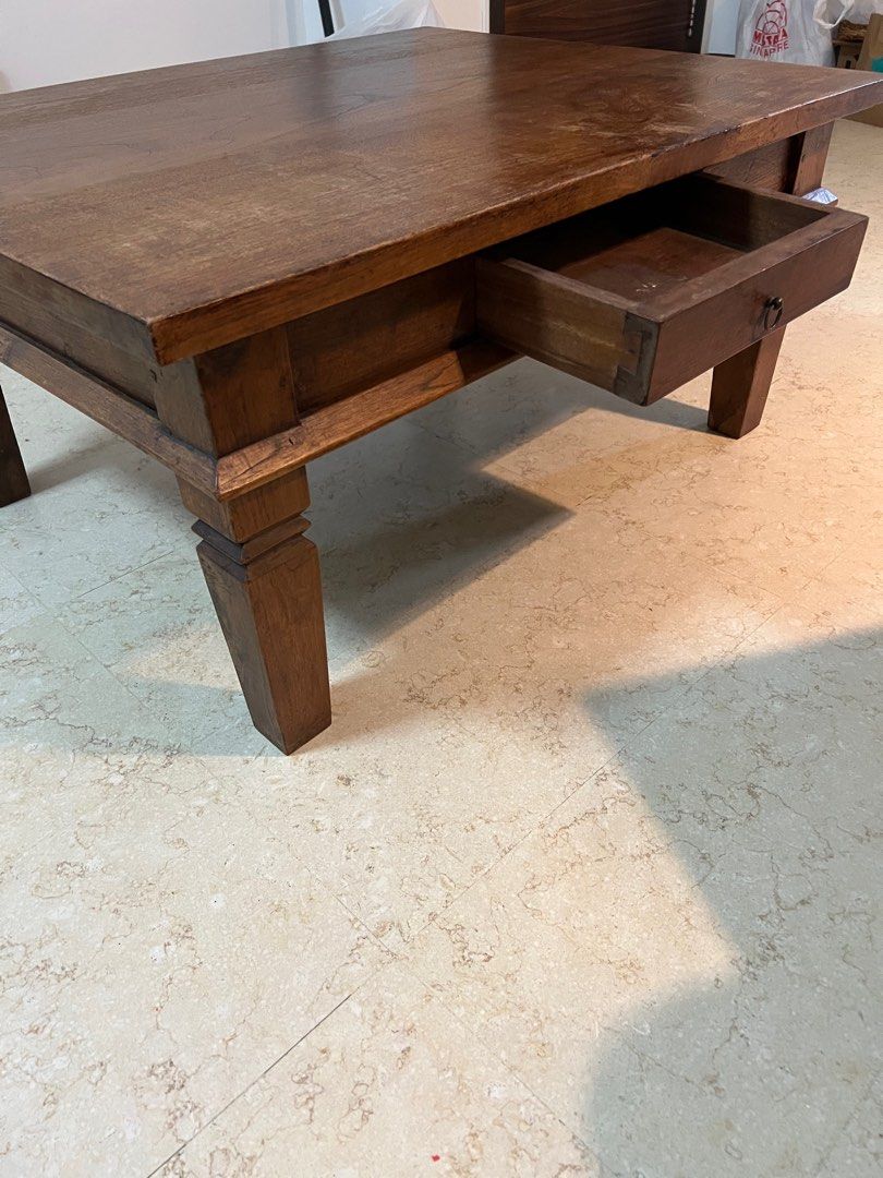 Solid Wood Centre Table, Furniture & Home Living, Furniture, Tables ...